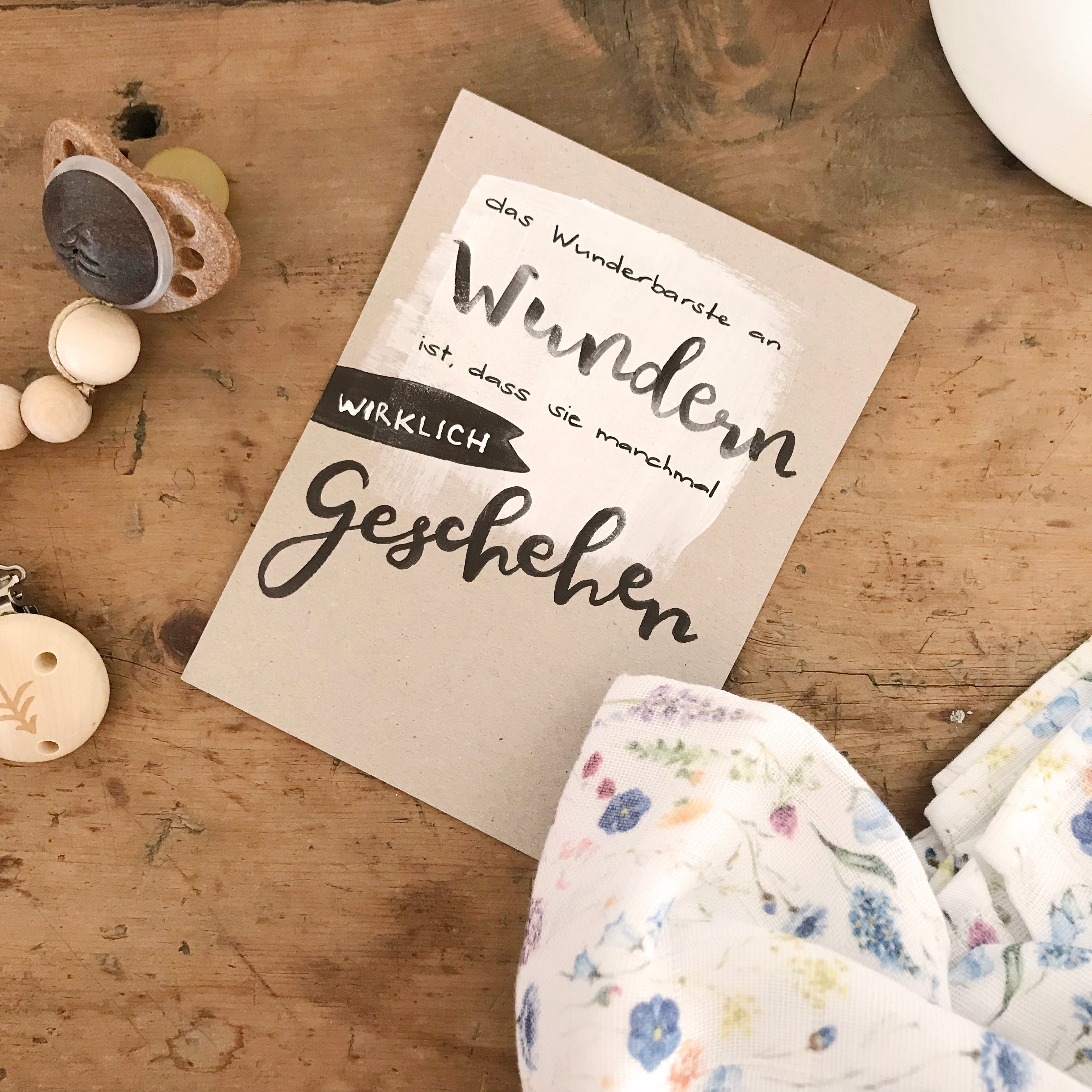 Grusskarte | Wunder geschehen | WickelArt